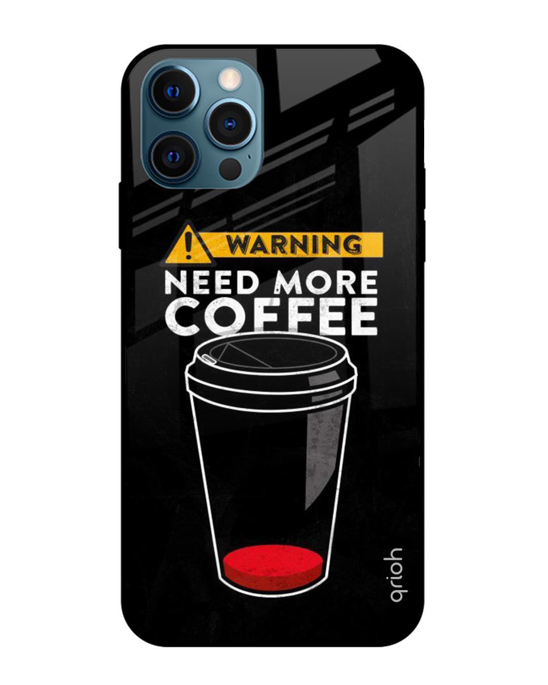 Buy Warning Premium Glass Case for Apple iPhone 12 Pro Max (Shock Proof ...