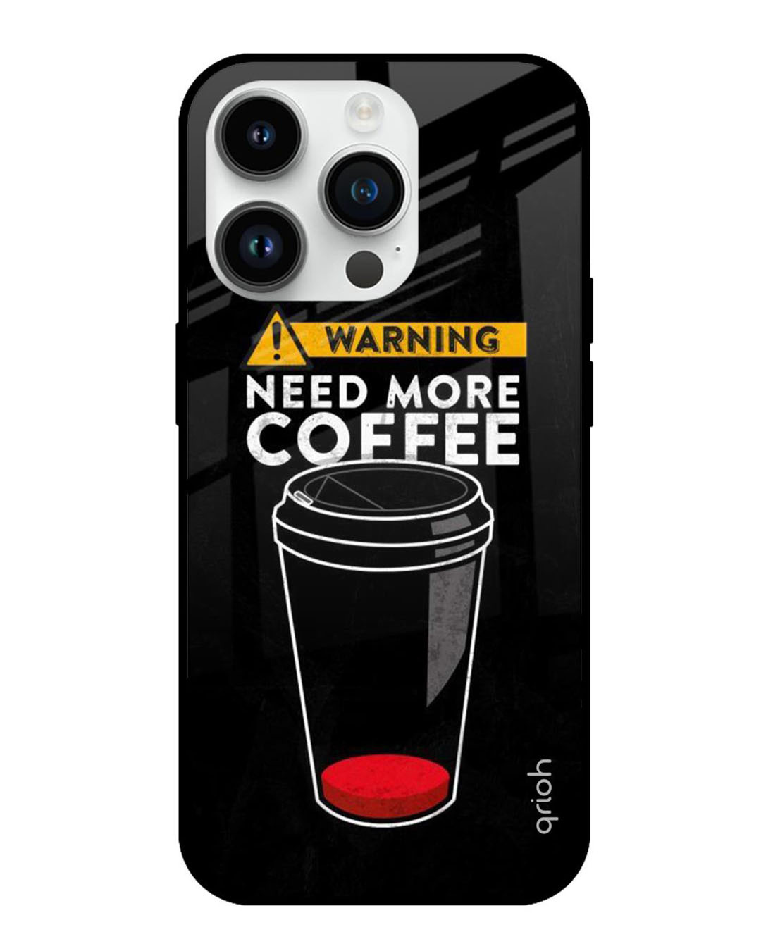 Buy Warning Premium Glass Case for Apple iPhone 14 Pro (Shock Proof ...