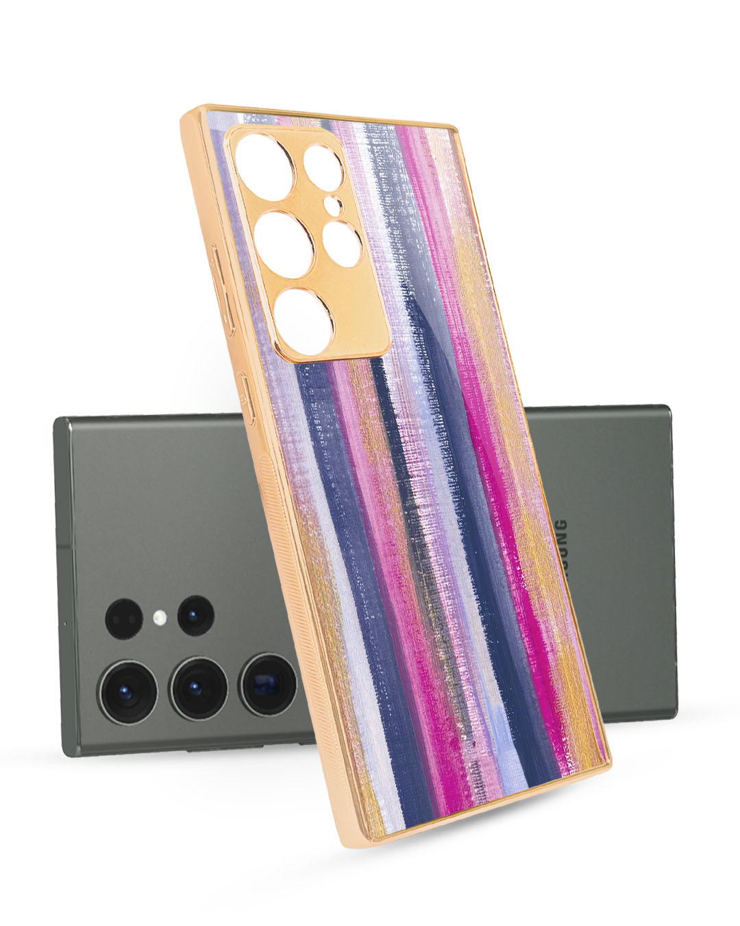 Buy Watercolor Brush Stroke Copper Metallic Gold Premium Glass Case for ...