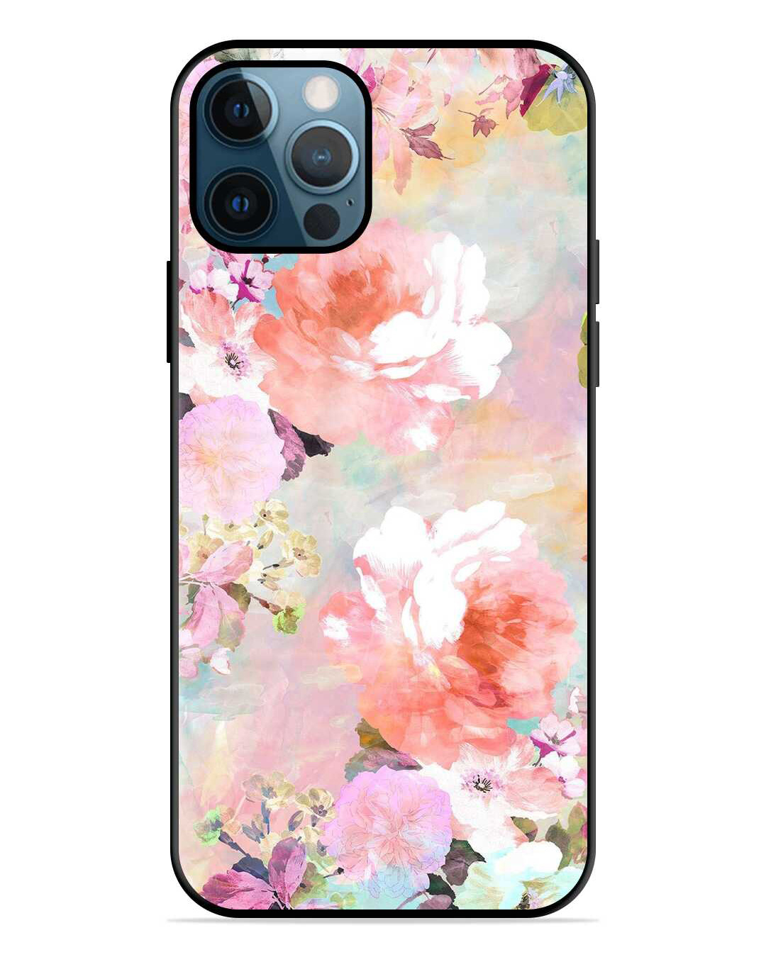 Buy Watercolor Flower Art Premium Prined Glass Covers for Apple Iphone ...