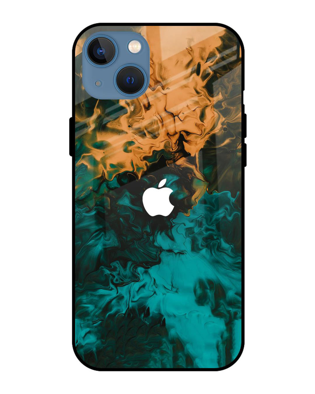 Buy Watercolor Wave Premium Glass Case for Apple iPhone 13(Shock Proof ...