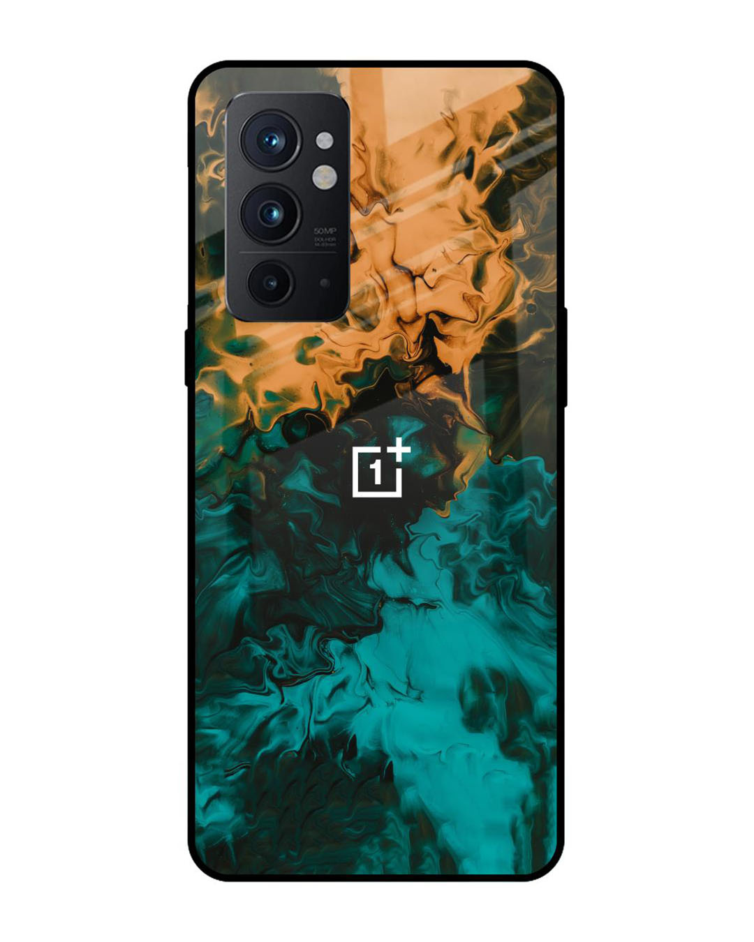 Buy Watercolor Wave Premium Glass Case for OnePlus 9RT(Shock Proof ...
