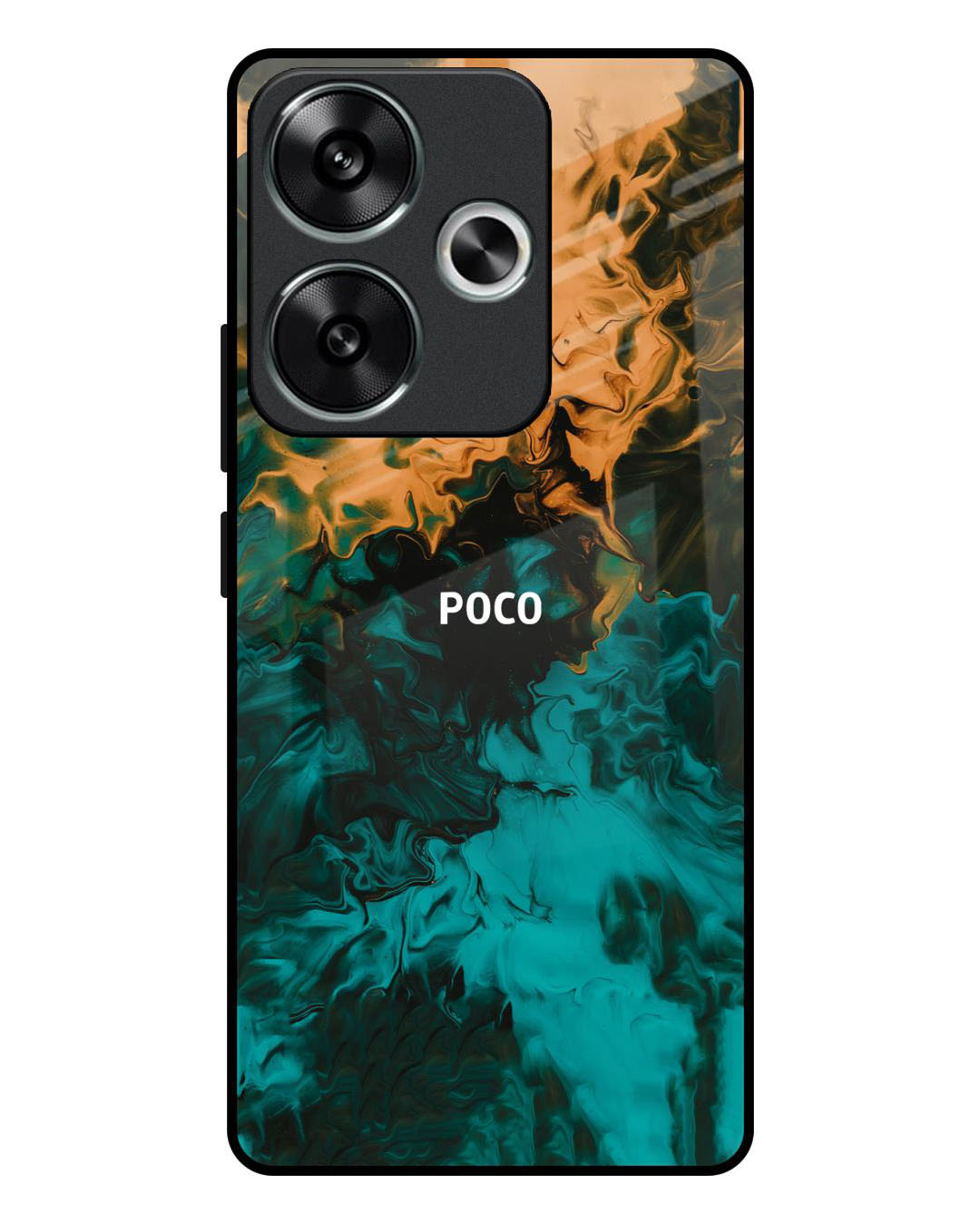 Buy Watercolor Wave Premium Glass Cover for Poco F6 5G(Shock Proof ...