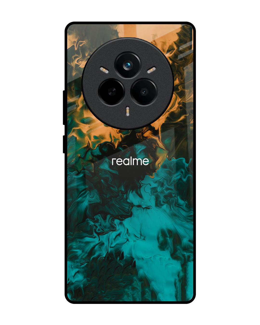 Buy Watercolor Wave Premium Glass Cover for Realme 14 Pro Plus 5G(Shock ...