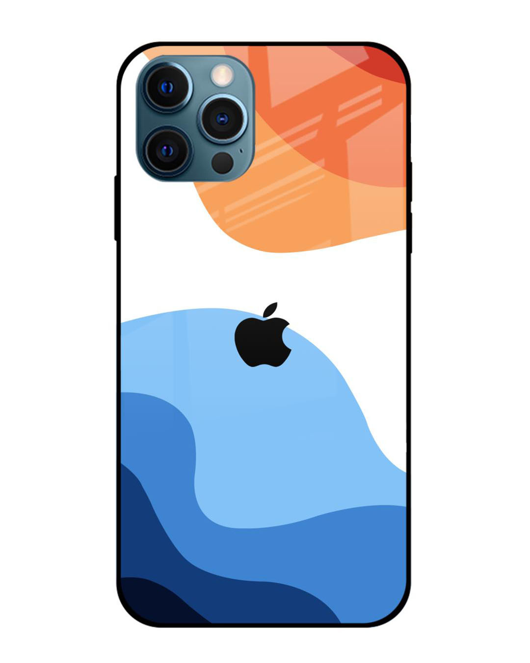 Buy Wavy Color Pattern Premium Glass Case for Apple iPhone 12 Pro Max ...