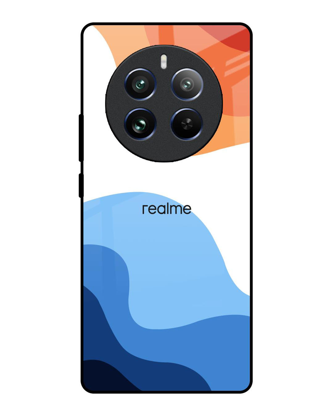 Buy Wavy Color Pattern Premium Glass Case for Realme 12 Pro 5G(Shock ...