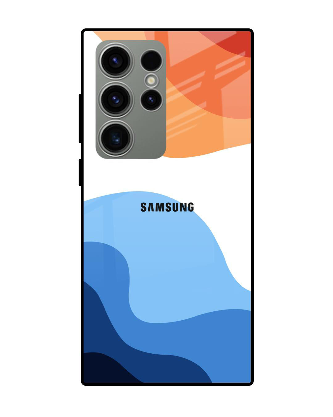 Buy Wavy Color Pattern Premium Glass Case for Samsung Galaxy S23 Ultra ...