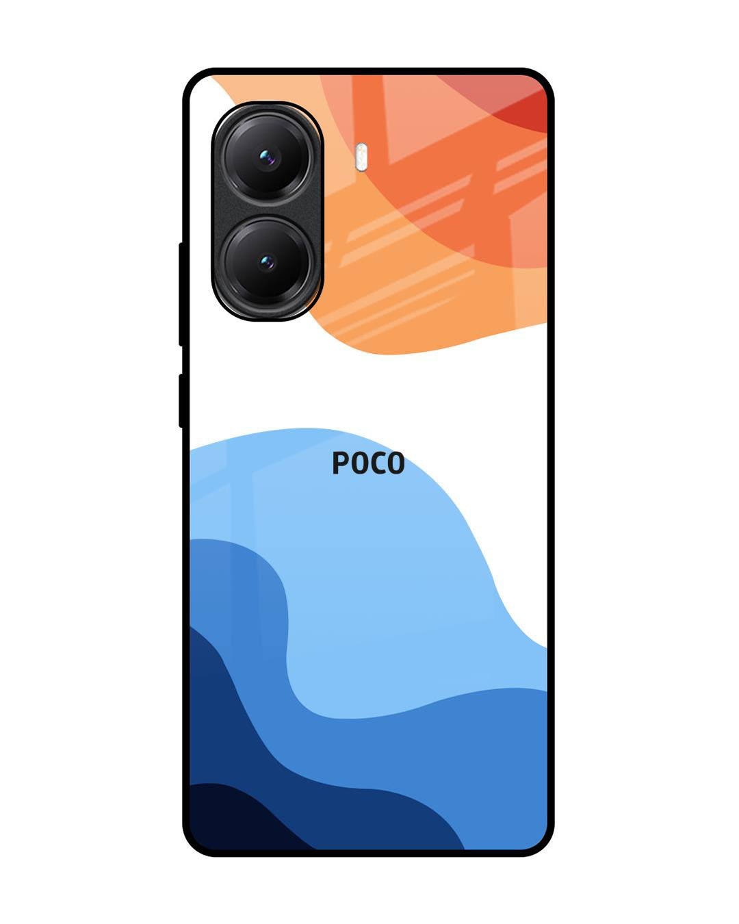 Buy Wavy Color Pattern Premium Glass Cover for Poco X7 Pro(Shock Proof ...