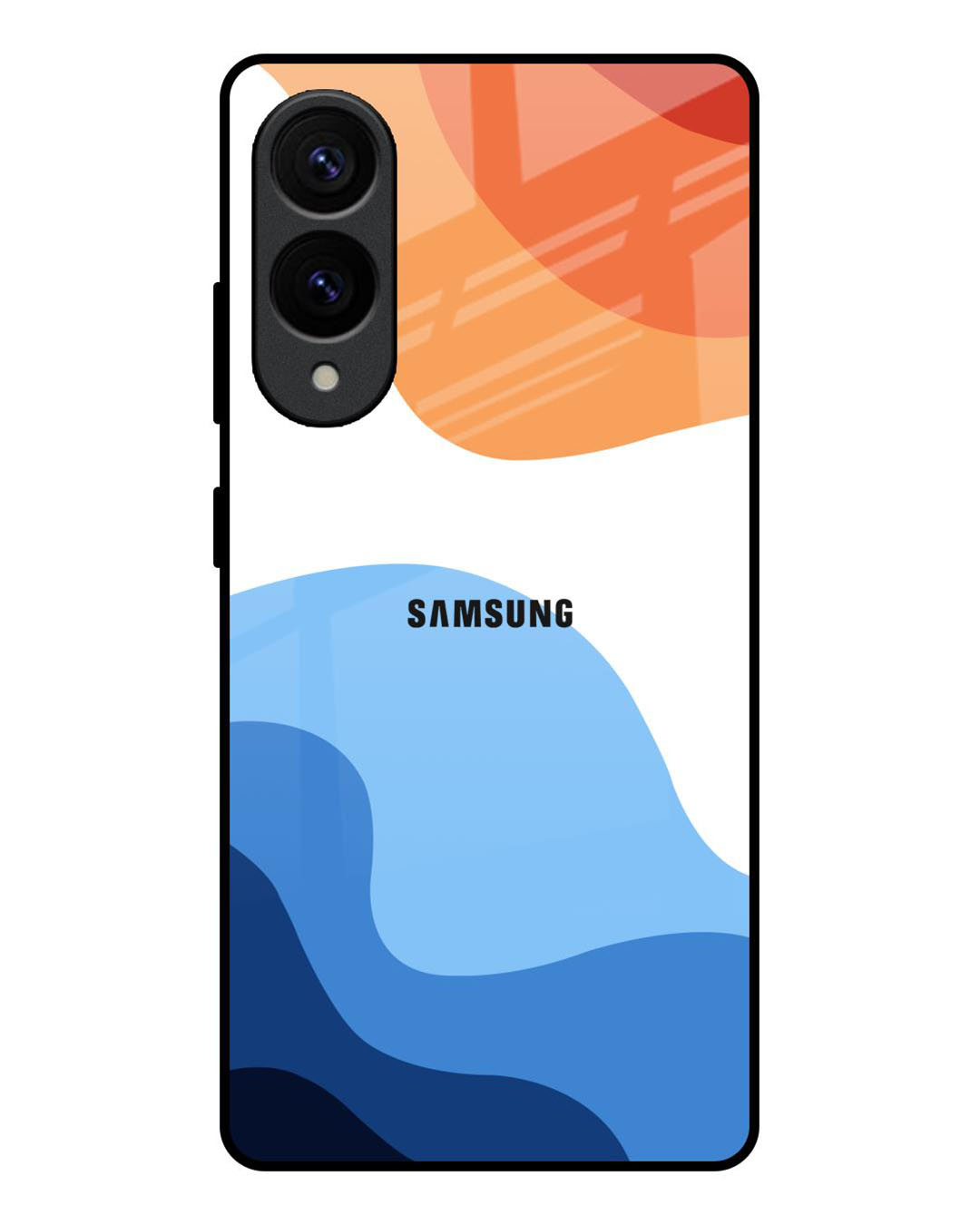 Buy Wavy Color Pattern Premium Glass Cover for Samsung Galaxy S25 Edge ...