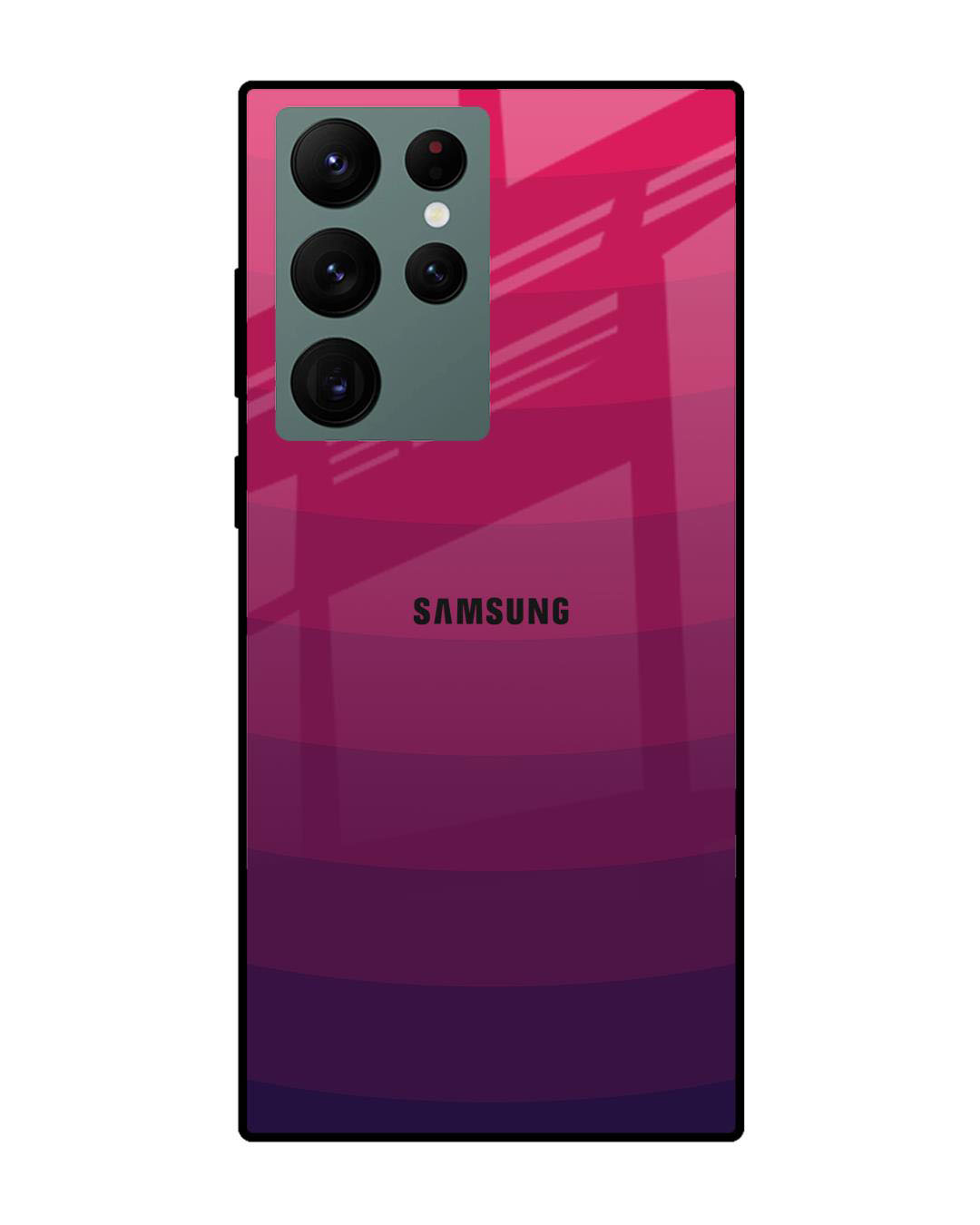 Buy Wavy Pink Pattern Premium Glass Case for Samsung Galaxy S22 Ultra ...