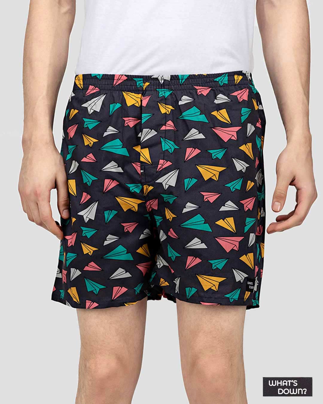 Buy What's Down | Paper Plane Boxer Shorts | Grey School Boxers Online ...