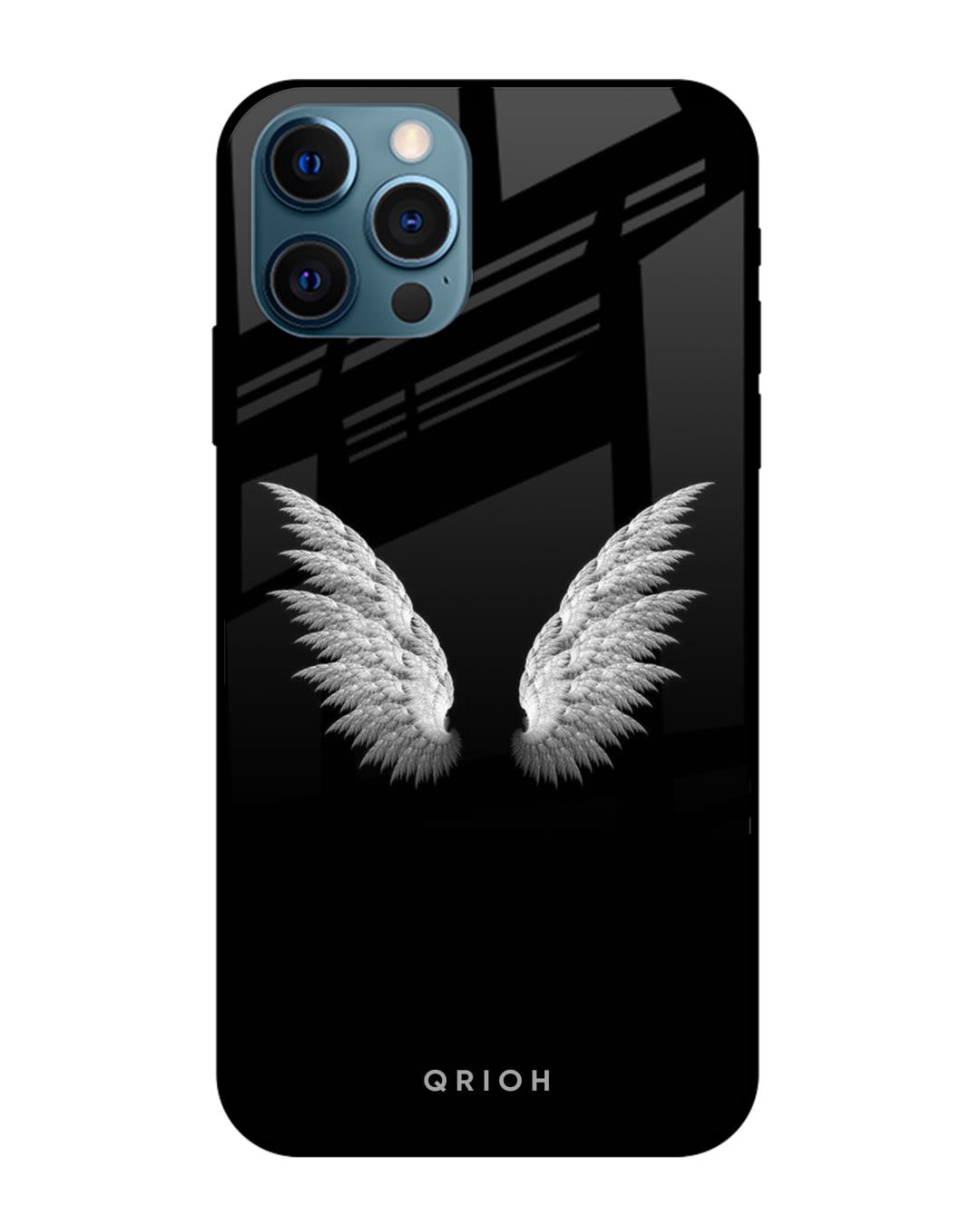 Buy White Angel Wings Premium Glass Case for Apple iPhone 12 Pro (Shock ...