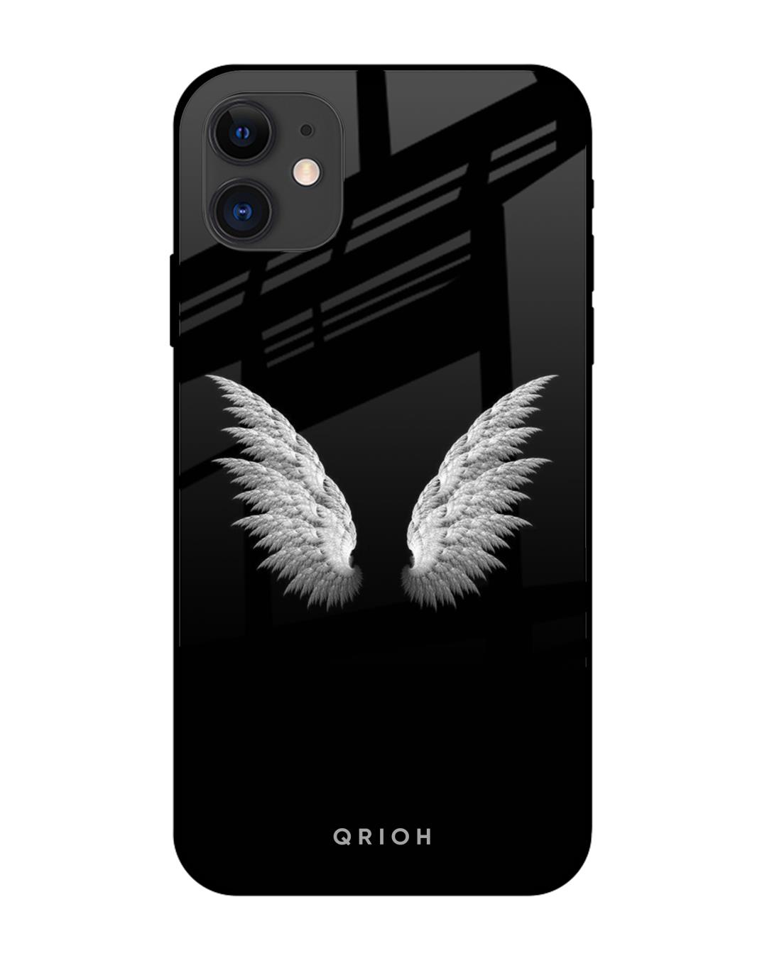 Buy White Angel Wings Premium Glass Case for Apple iPhone 12 (Shock ...