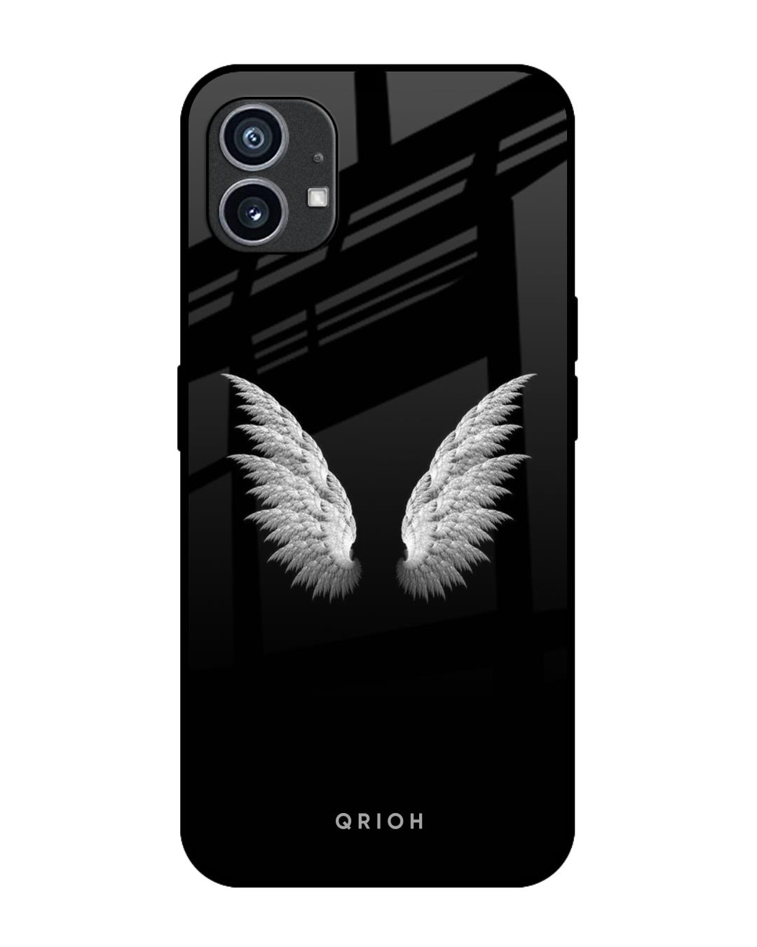 Buy White Angel Wings Premium Glass Case for Nothing Phone (1) (Shock ...
