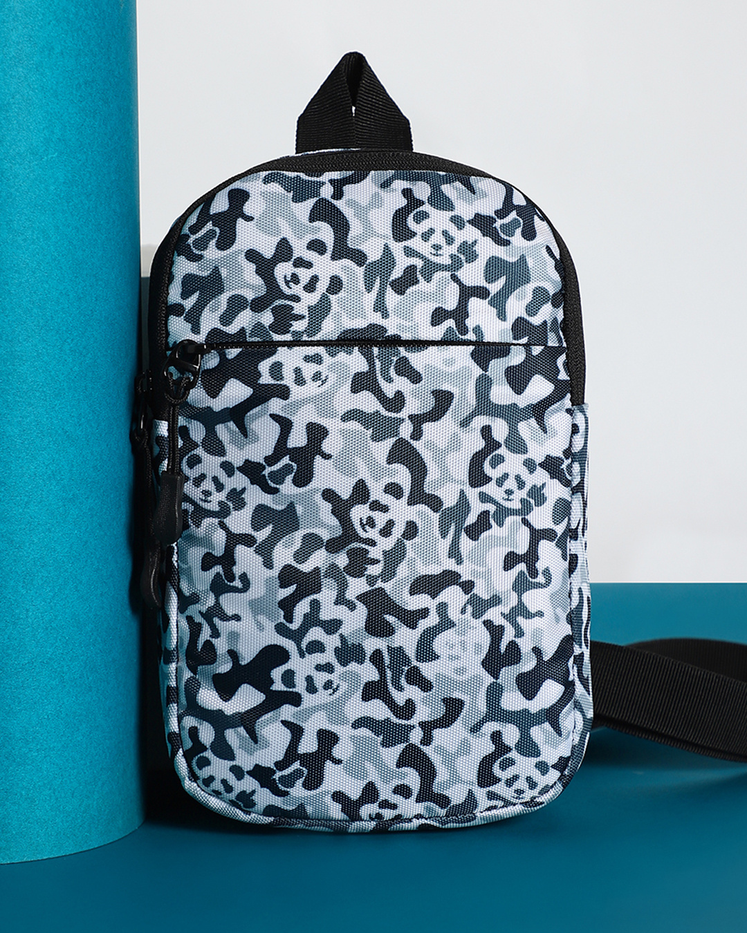 Buy Unisex White Panda Camo Sling Bag Online in India at Bewakoof
