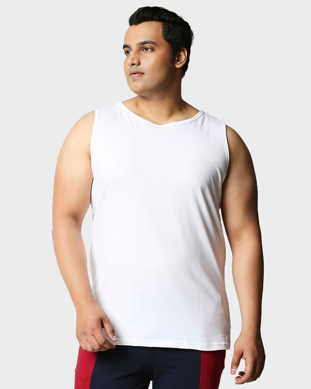 Buy Men's White Plus Size Vest Online at Bewakoof