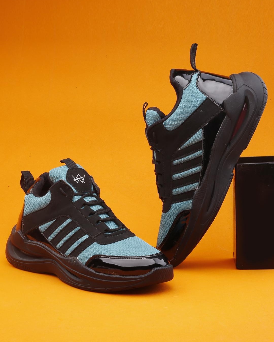 Buy Men's Blue Color Block Casual Shoes Online in India at Bewakoof