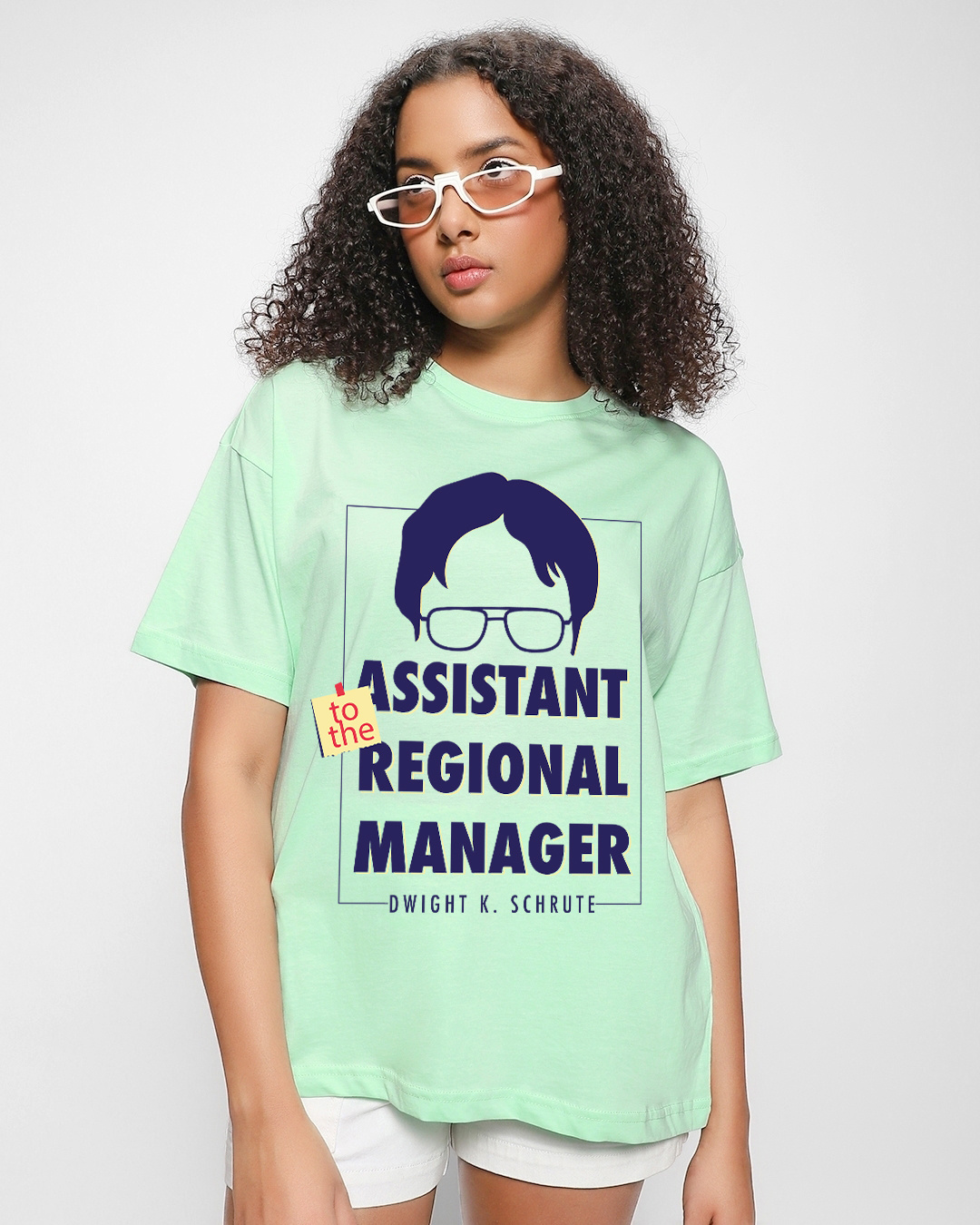 Buy Women's Green Assistant To The Regional Manager Graphic Printed ...