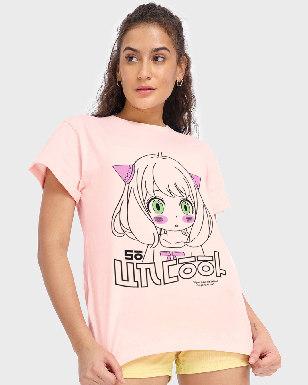 Buy Women's Baby Pink So Uncool Graphic Printed Boyfriend T-shirt ...