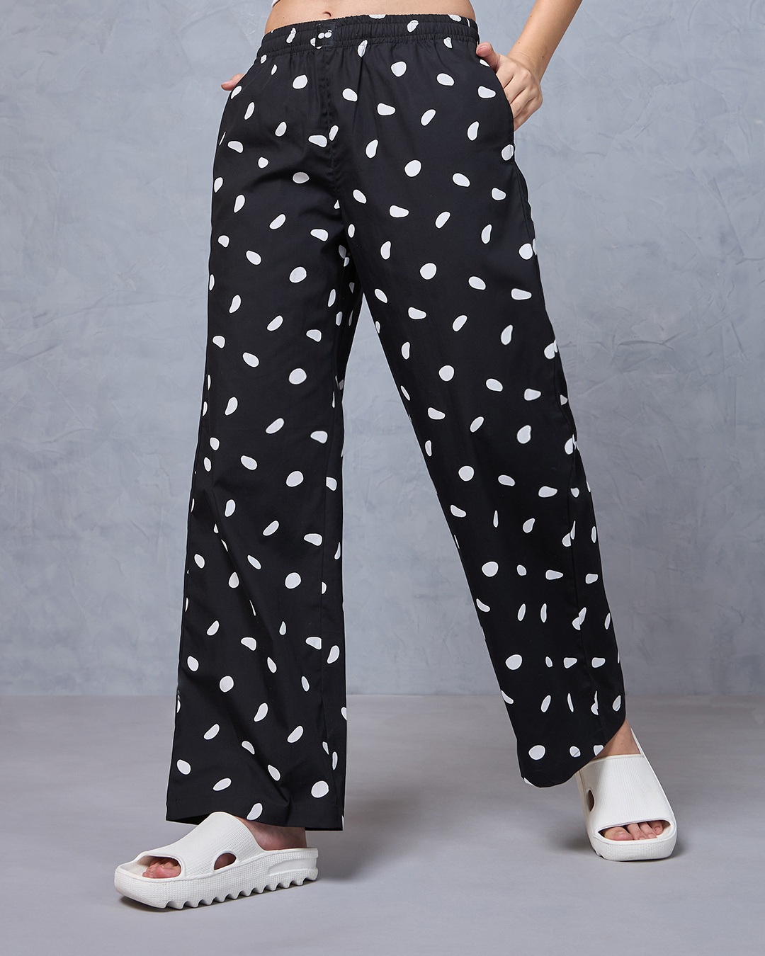 Buy Women's Black All Over Printed Wide Leg Pyjamas Online in India at ... Buy Women's Black All Over Printed Wide Leg Pyjamas Online in India at ...