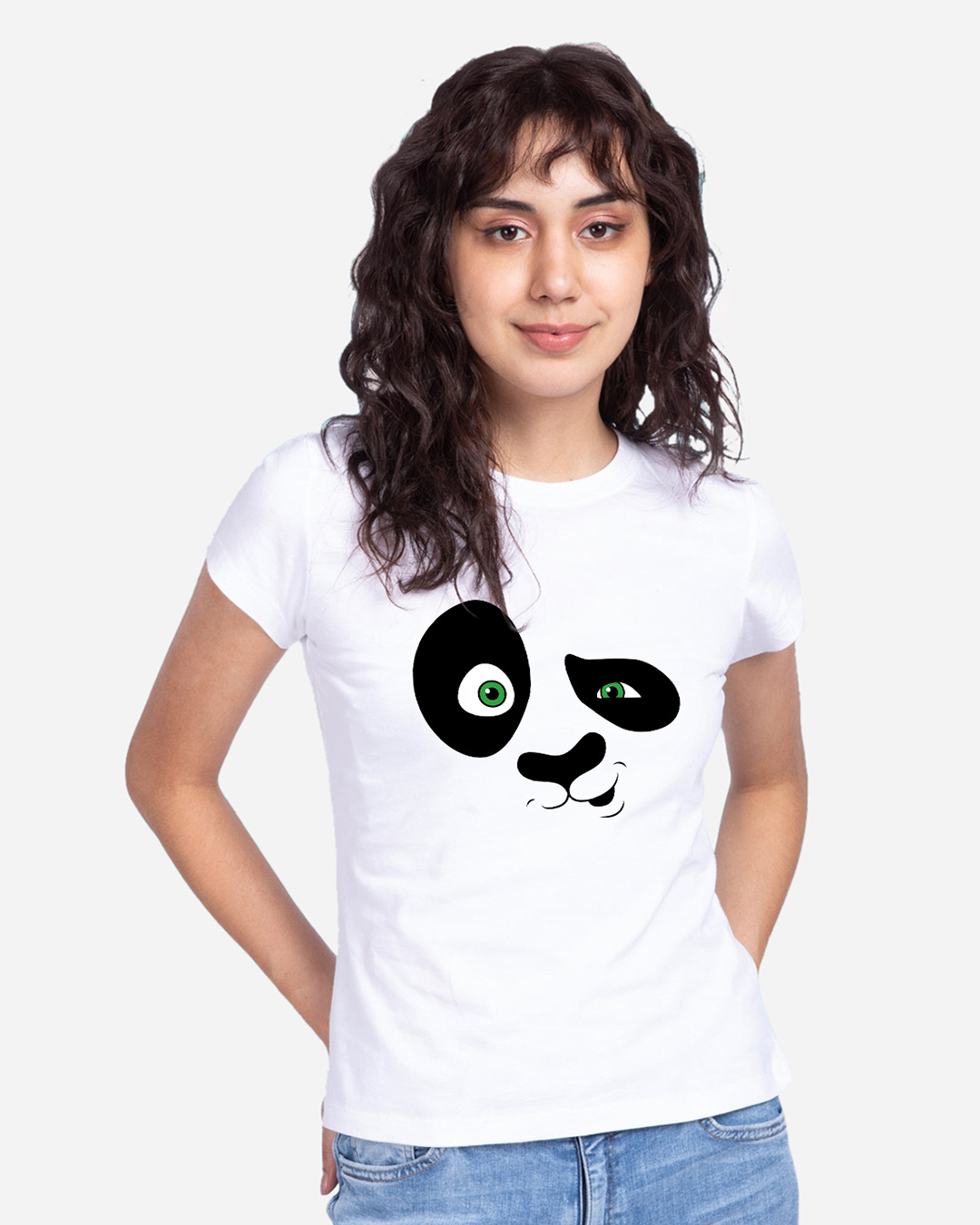 Buy Women's White Crazy Panda Graphic Printed T-shirt Online at Bewakoof