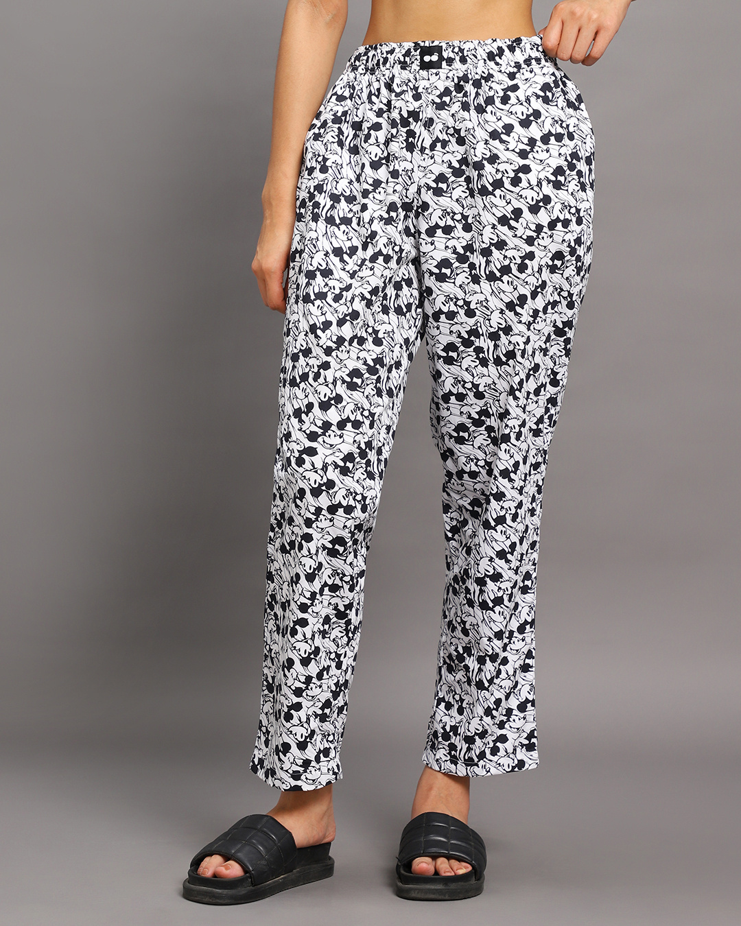 Buy Women's White All Over Mickey Printed Pyjamas Online in India at ...