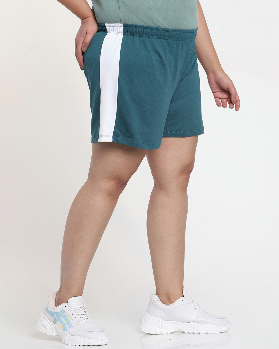 Buy Women's Atlantic Deep Plus Size Side Panel Shorts Online at Bewakoof