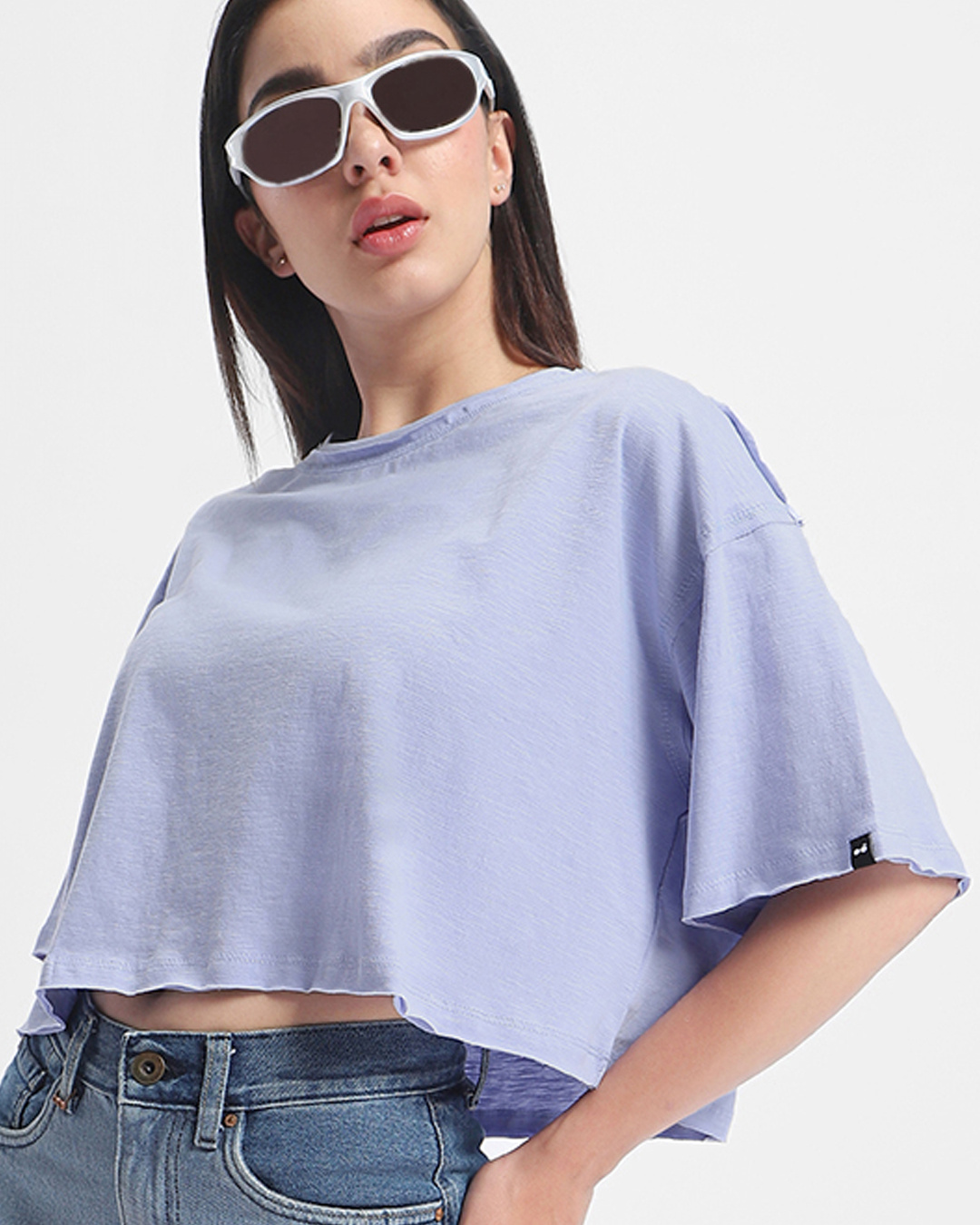 Buy Women's Baby Lavender Oversized Short Top Online at Bewakoof