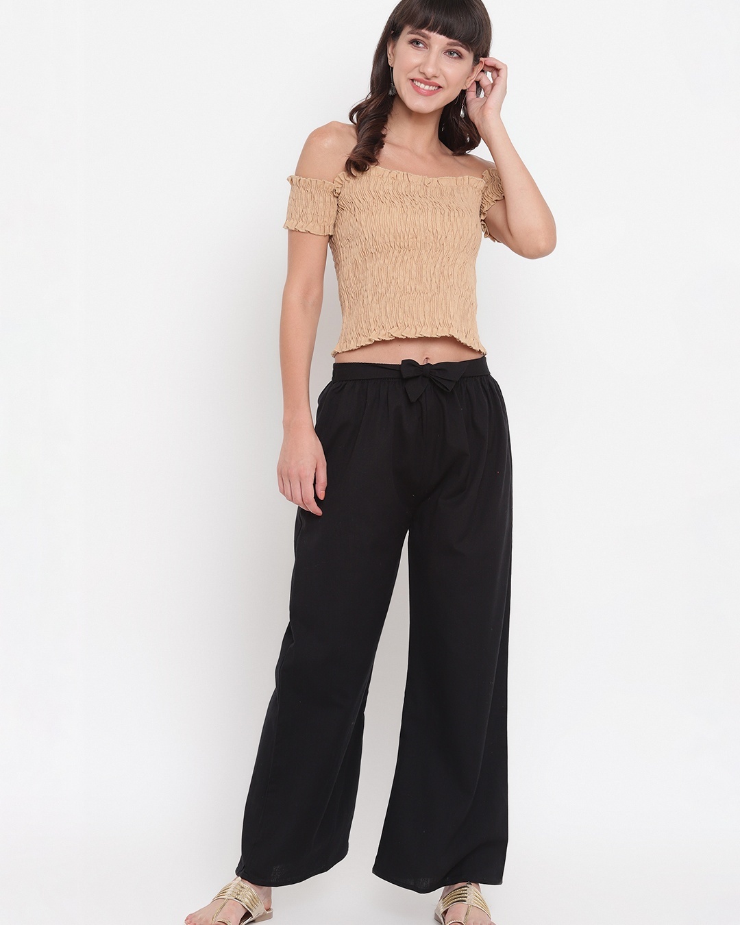 Buy Women's Beige Crop Top Online at Bewakoof