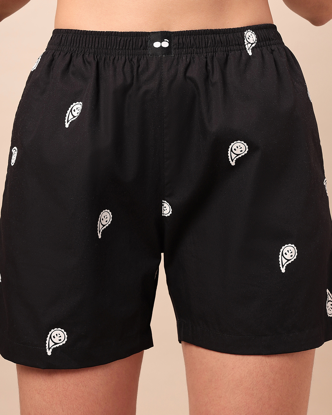 Buy Women's Black All Over Printed Boxer Shorts Online at Bewakoof