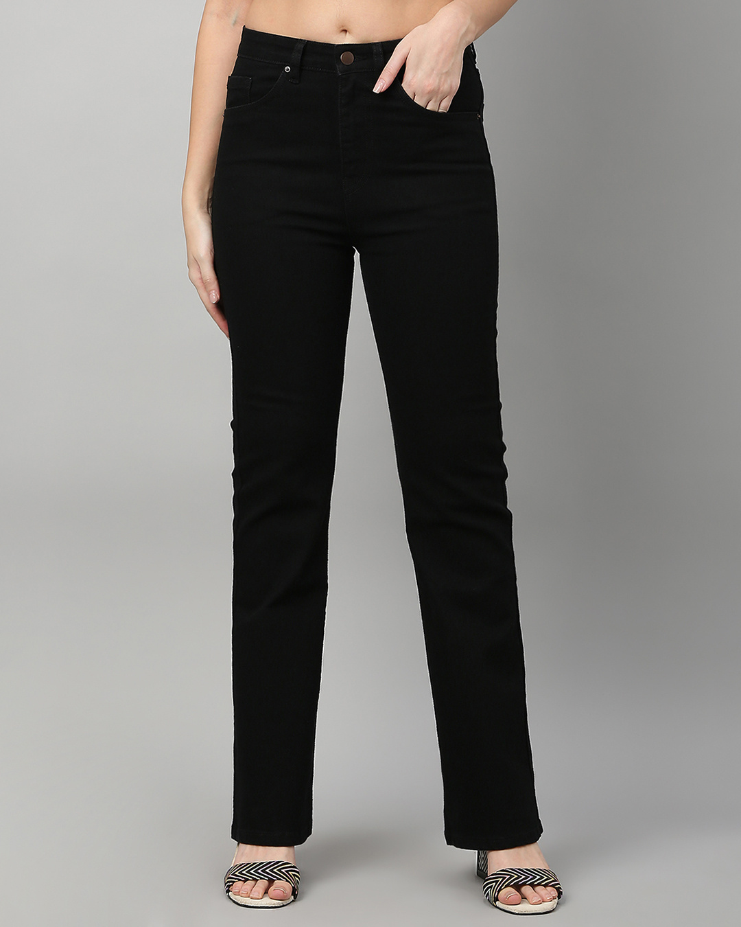 Buy Women's Black BootCut Jeans Online at Bewakoof