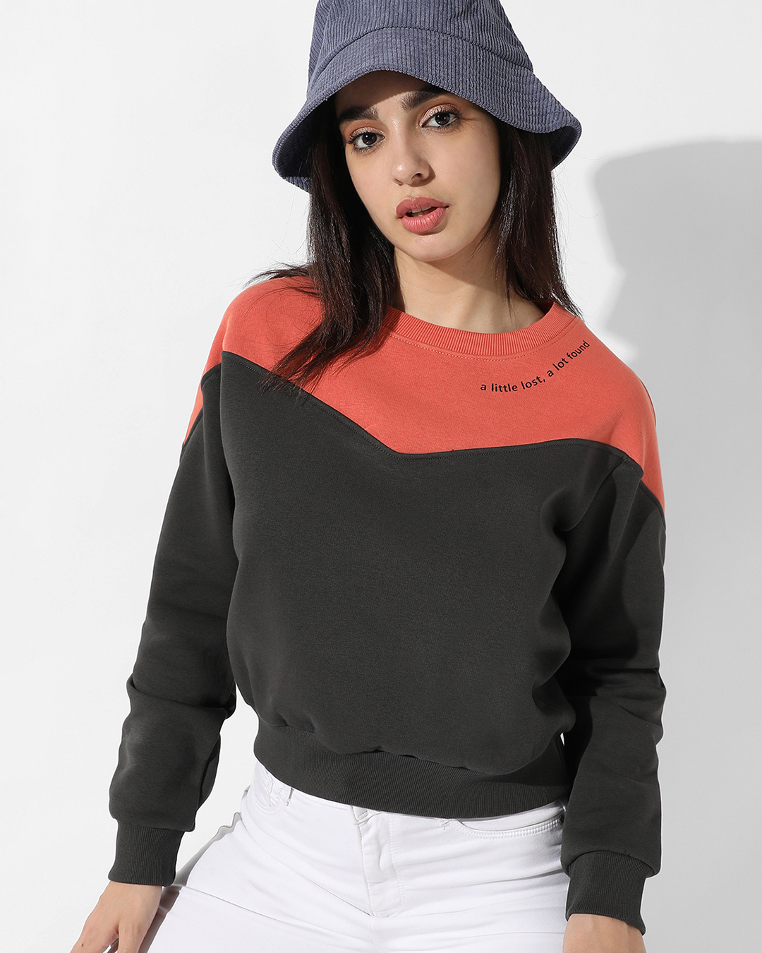 Buy Women's Black Color Block Top Online at Bewakoof