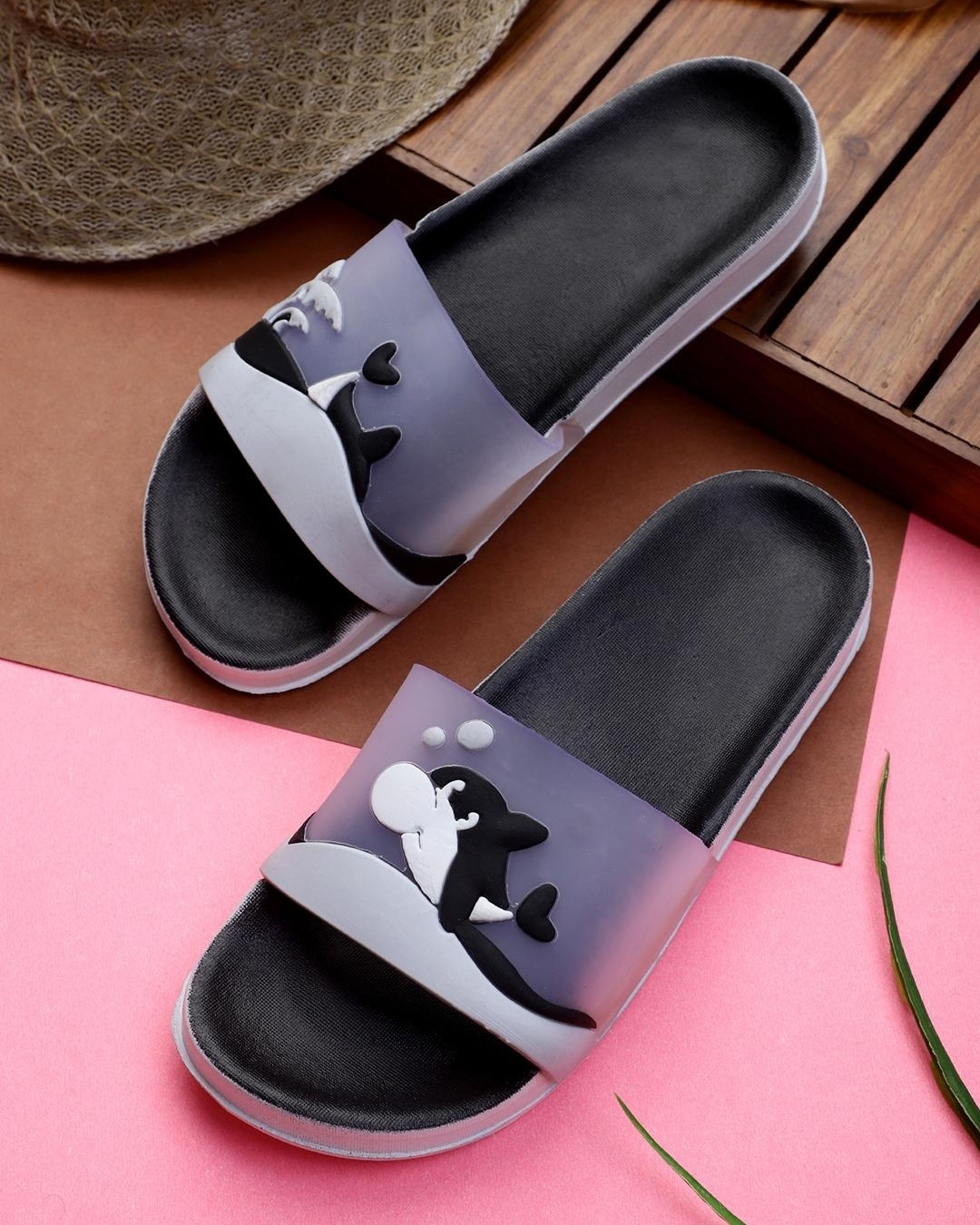Buy Women's Black Dolphin Sliders Online in India at Bewakoof