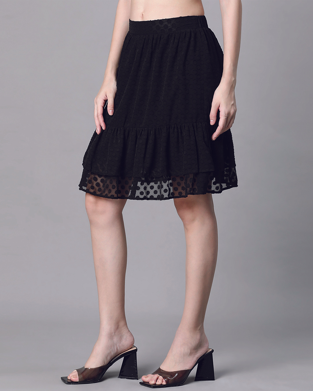 Buy Women's Black Flared & Layered Skirts Online at Bewakoof