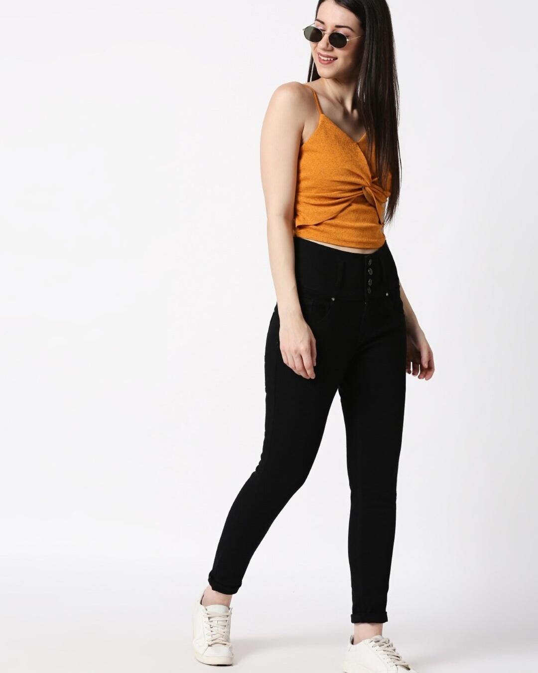 Buy Women's Black High Rise Slim Fit Jeans Online at Bewakoof
