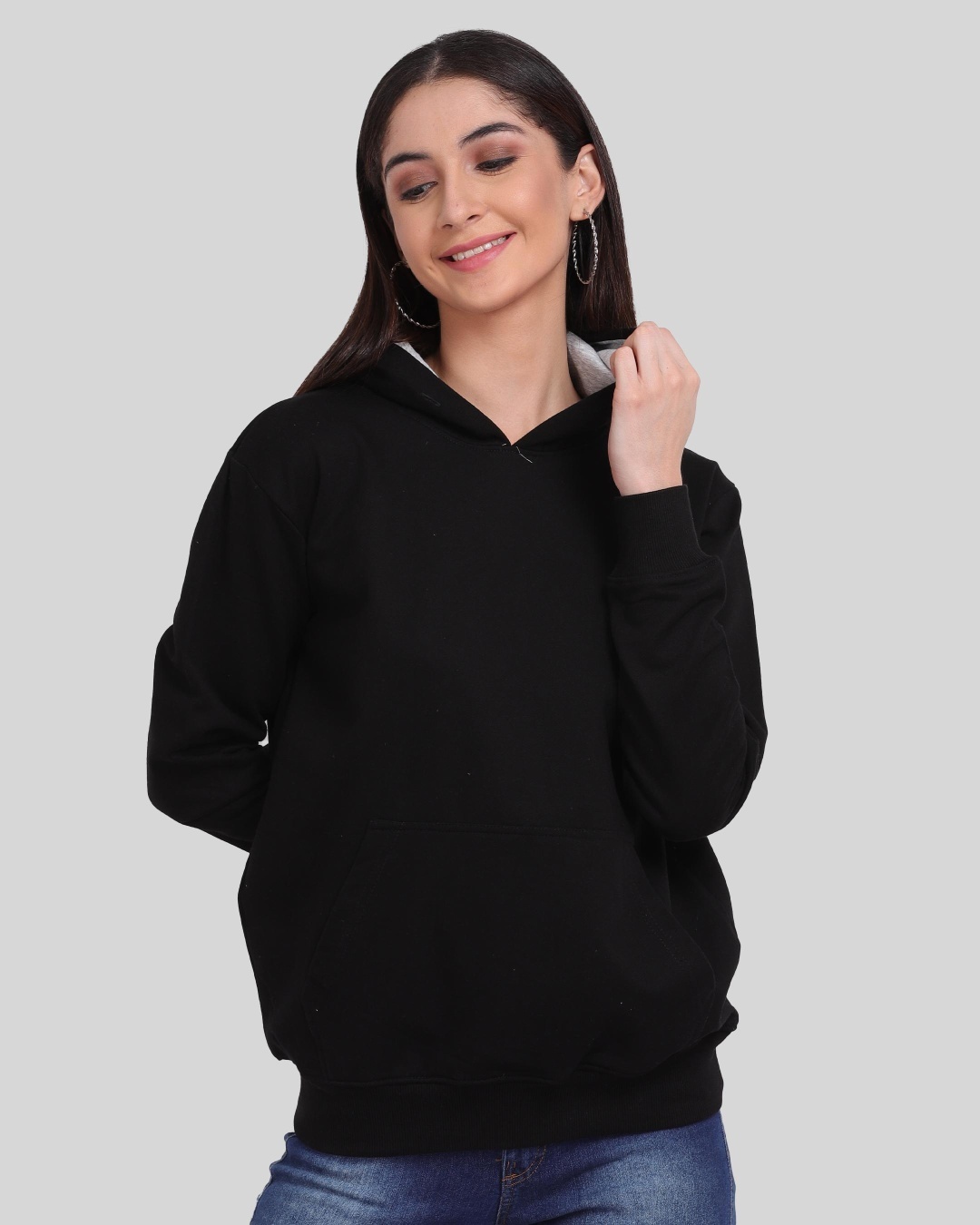 Buy Women's Black Manifest Typography Hoodie Online at Bewakoof