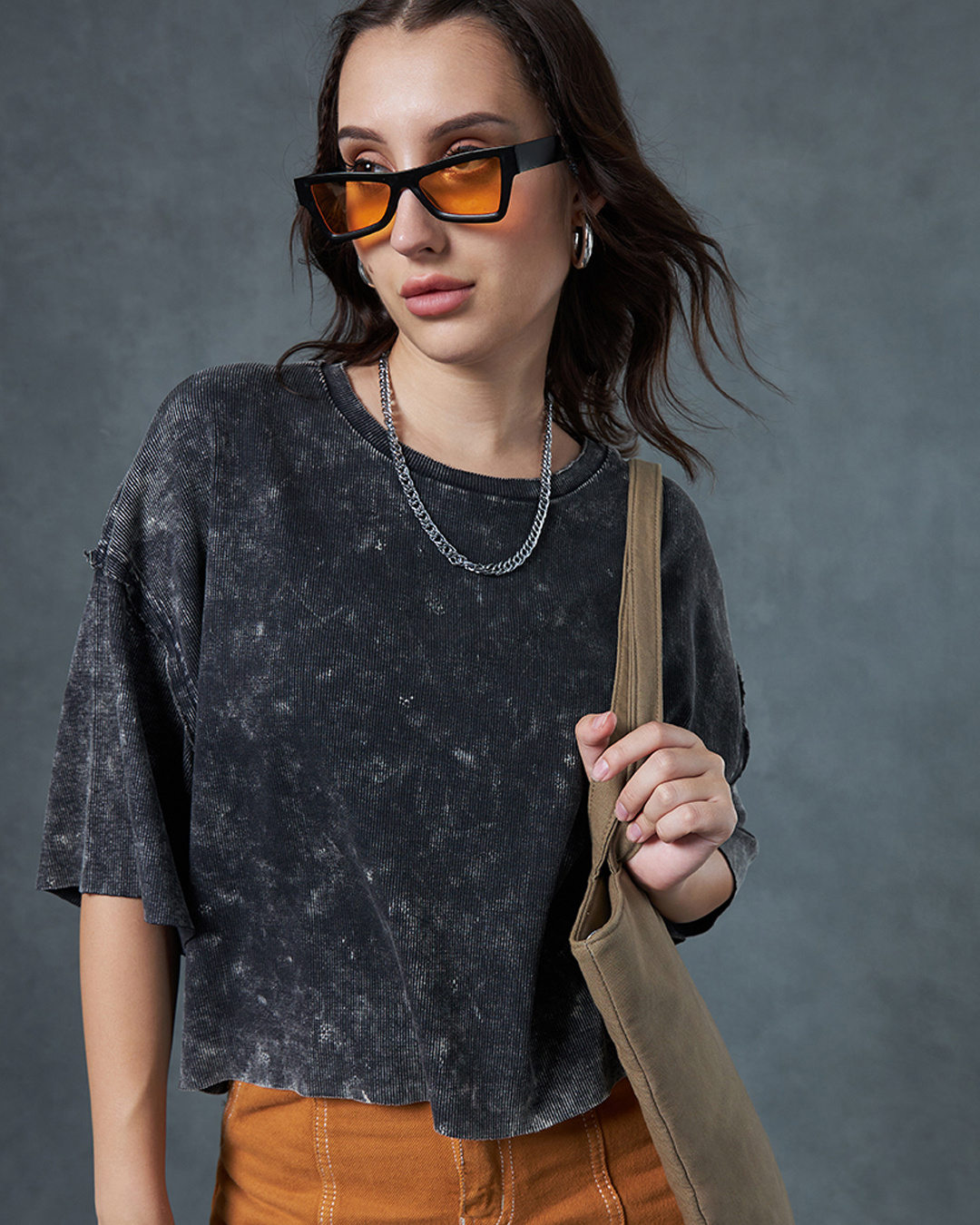Buy Women's Black Oversized Short Top Online at Bewakoof
