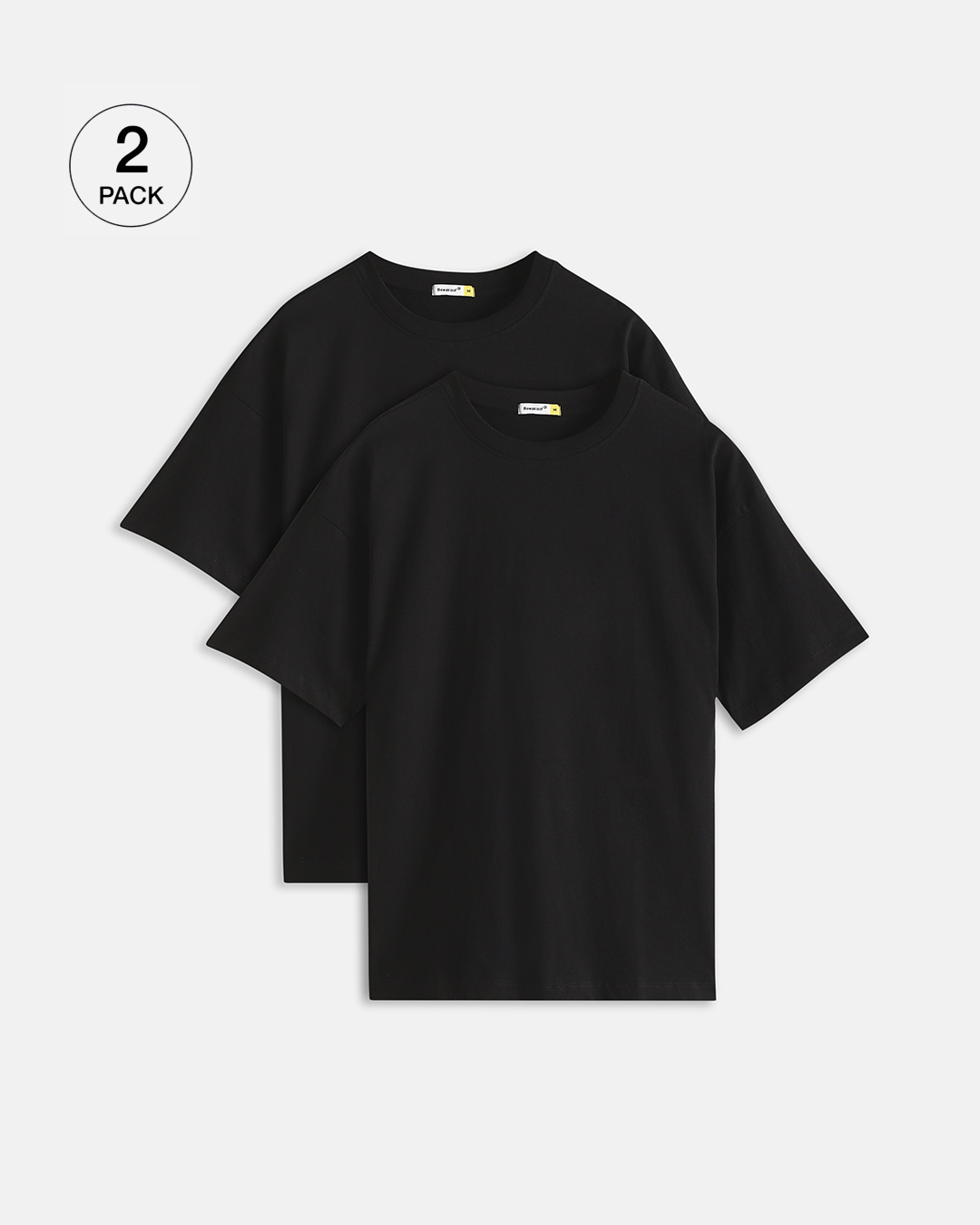 Buy Pack of 2 Women's Black Oversized T-shirt Online at Bewakoof