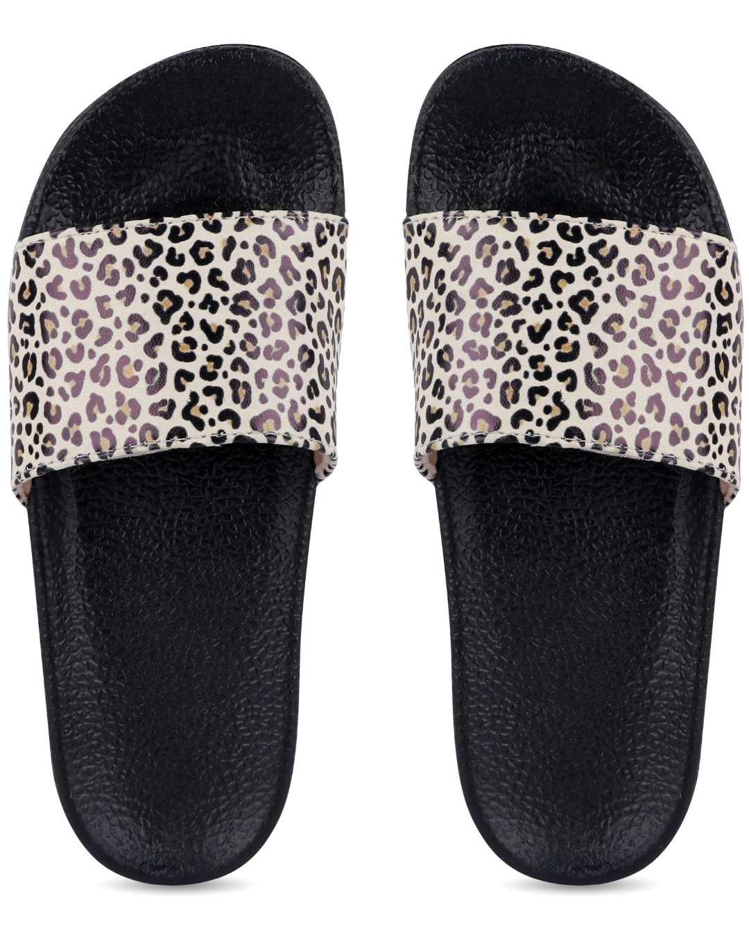 Buy Women's Black Printed Sliders Online in India at Bewakoof