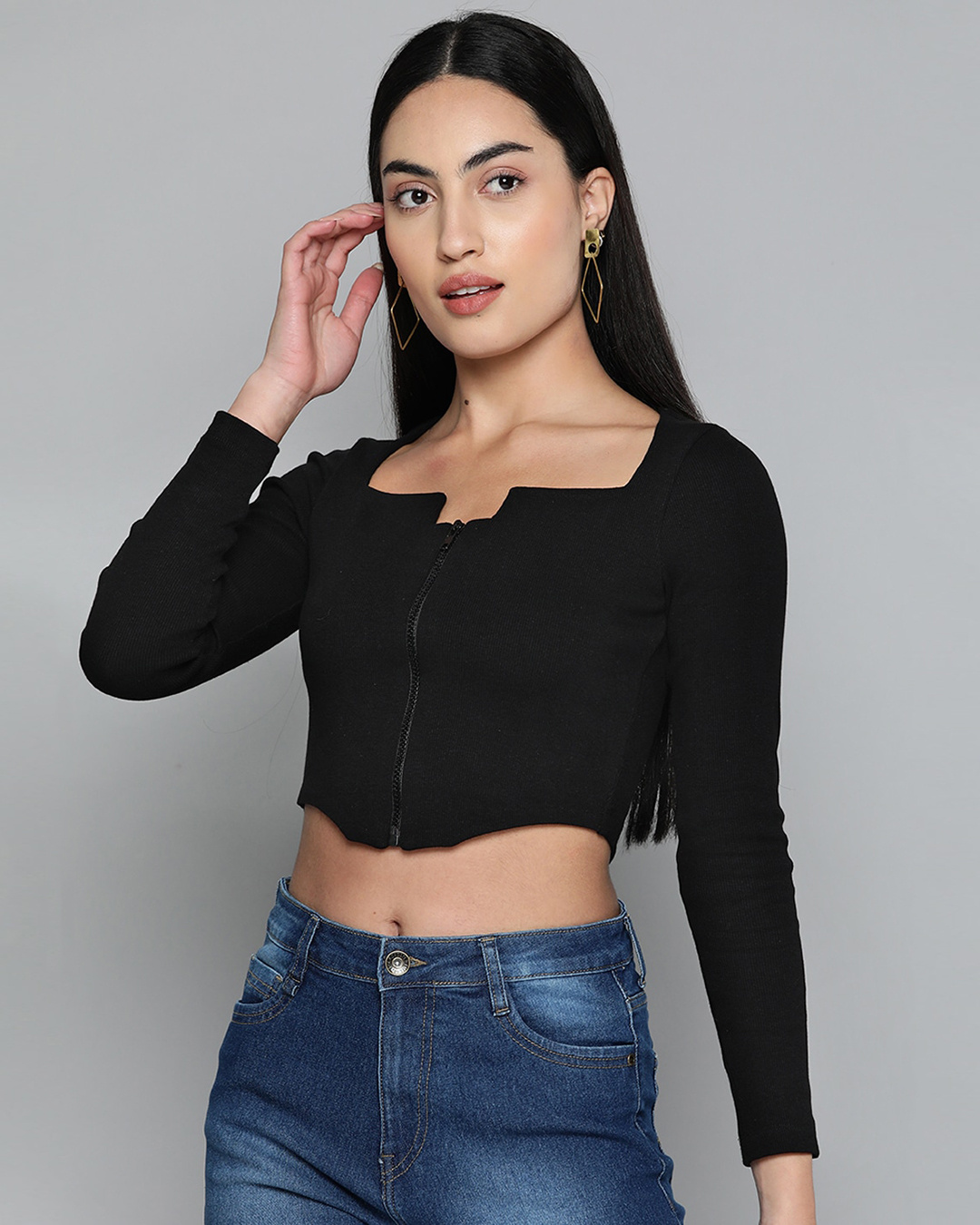 Buy Women's Black Short Top Online at Bewakoof