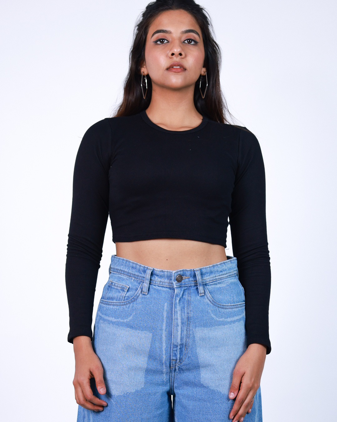 Buy Women's Black Short Top With Back Tie Up Online at Bewakoof