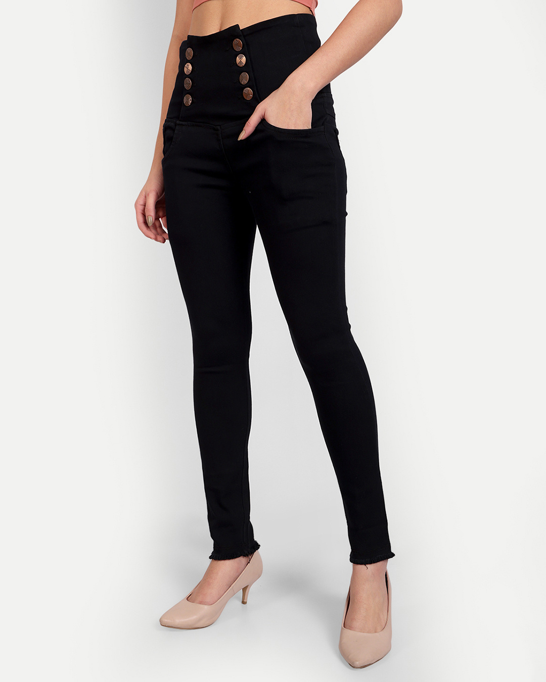 Buy Womens Black Skinny Fit Jeans 52 Online At Bewakoof