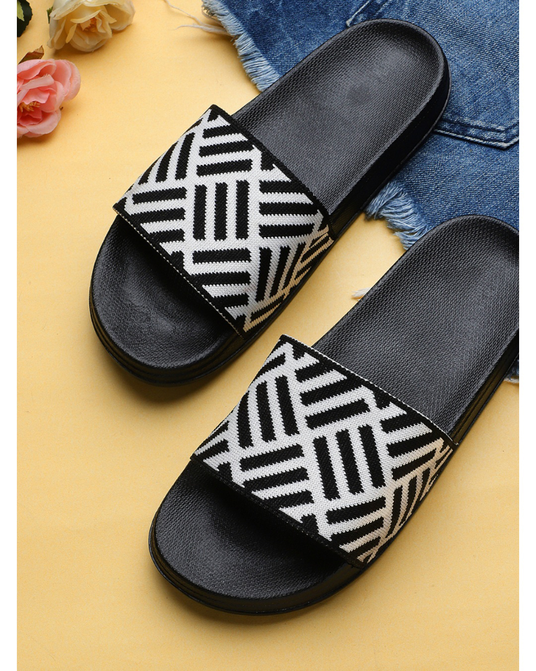 Buy Women's Black Sliders Online in India at Bewakoof