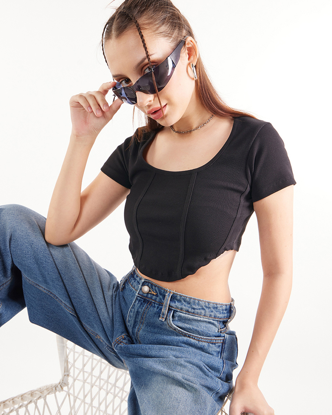 Buy Women's Black Slim Fit Corset Top Online at Bewakoof