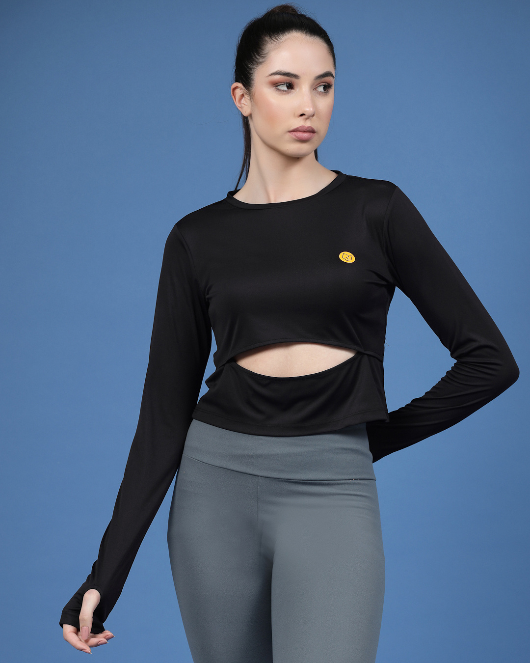 Buy Women's Black Slim Fit Short Top Online at Bewakoof