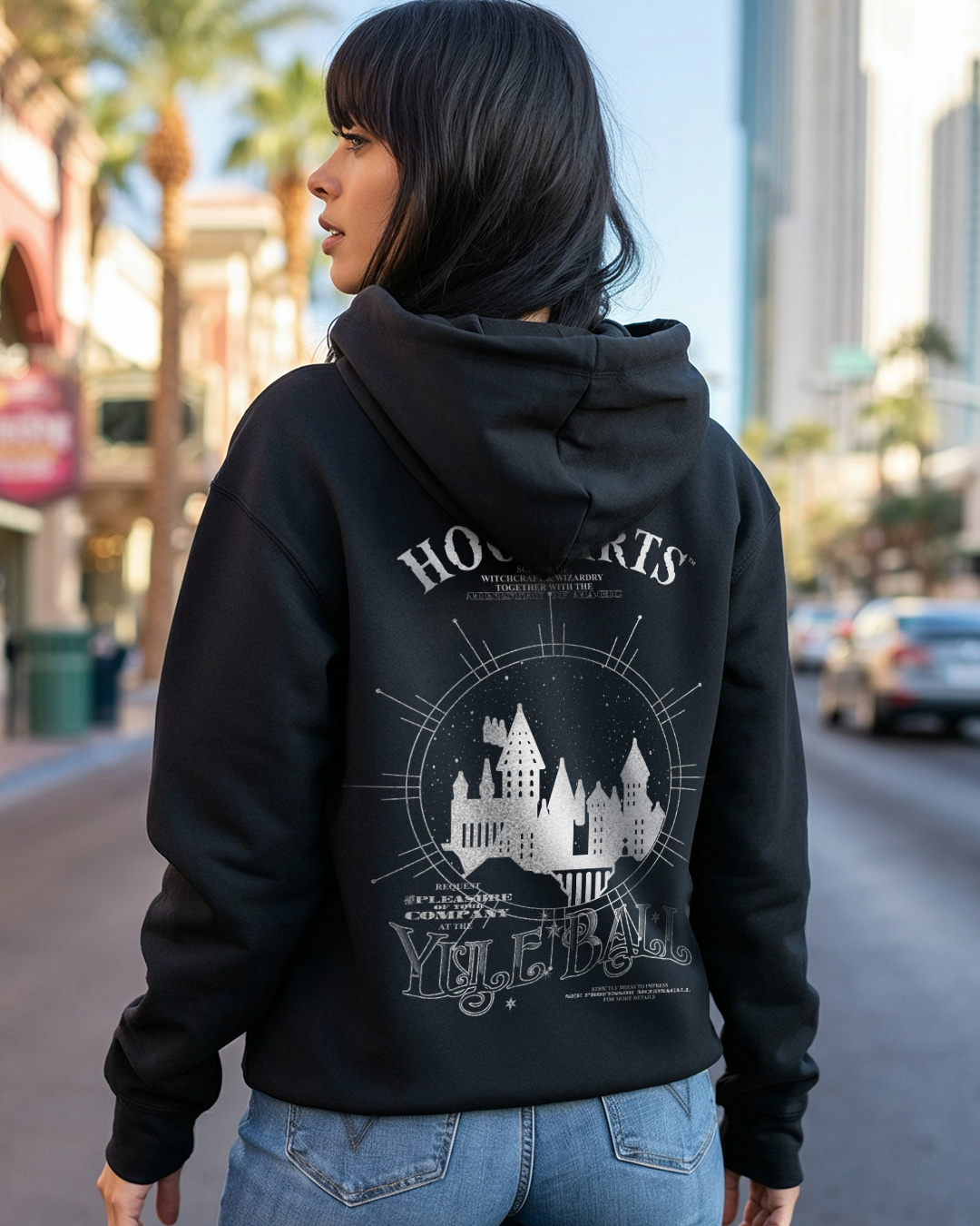 Buy Women's Black Welcome Home Graphic Printed Oversized Hoodies Online ...