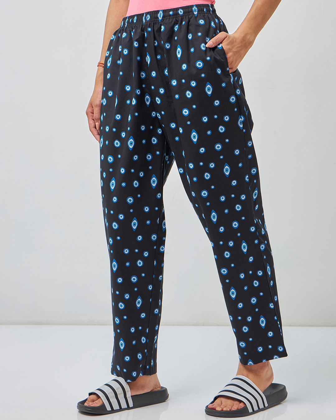 Buy Women's Blue All Over Printed Pyjamas Online in India at Bewakoof