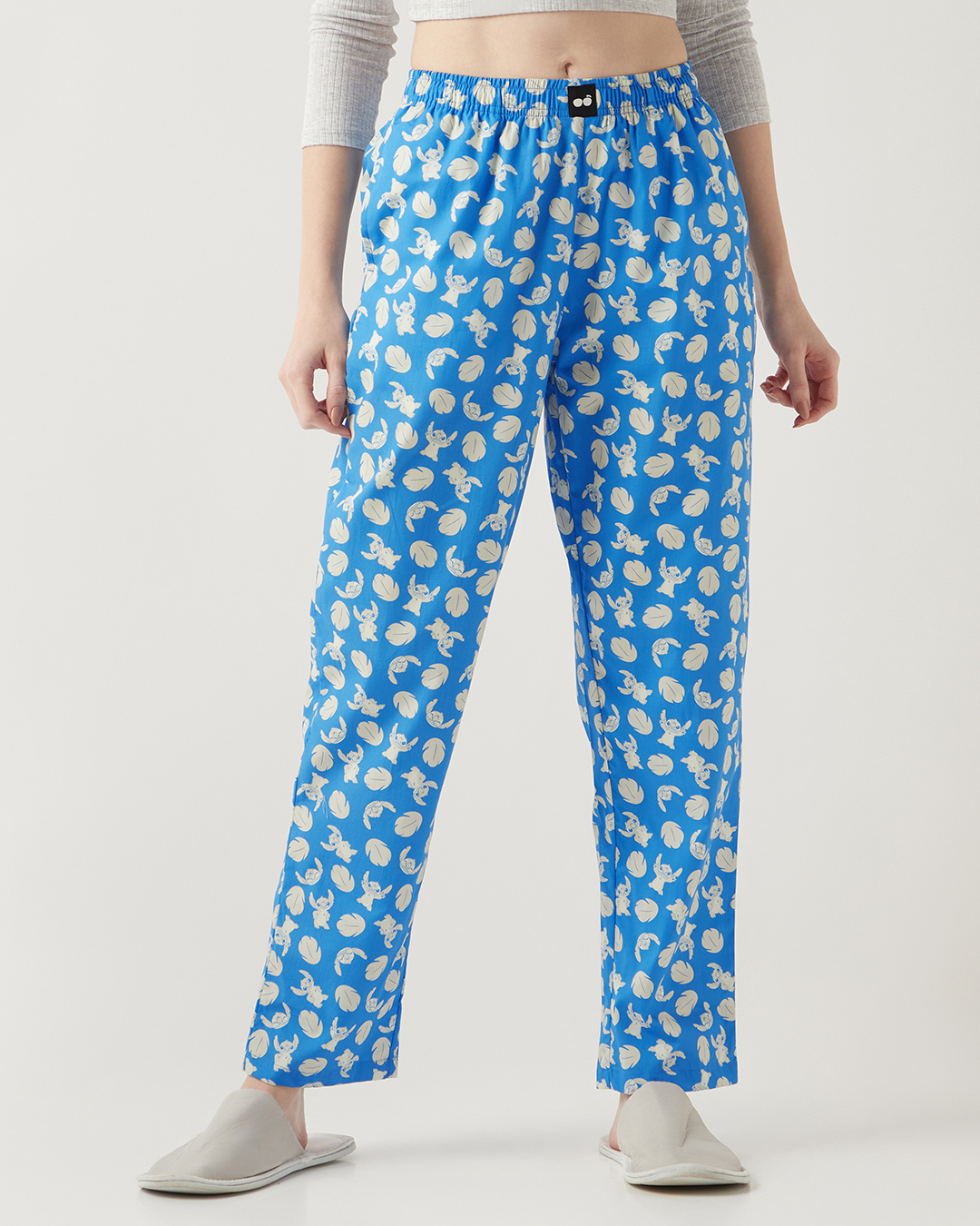 Buy Women's Blue Stitch All Over Printed Pyjamas Online in India at ...
