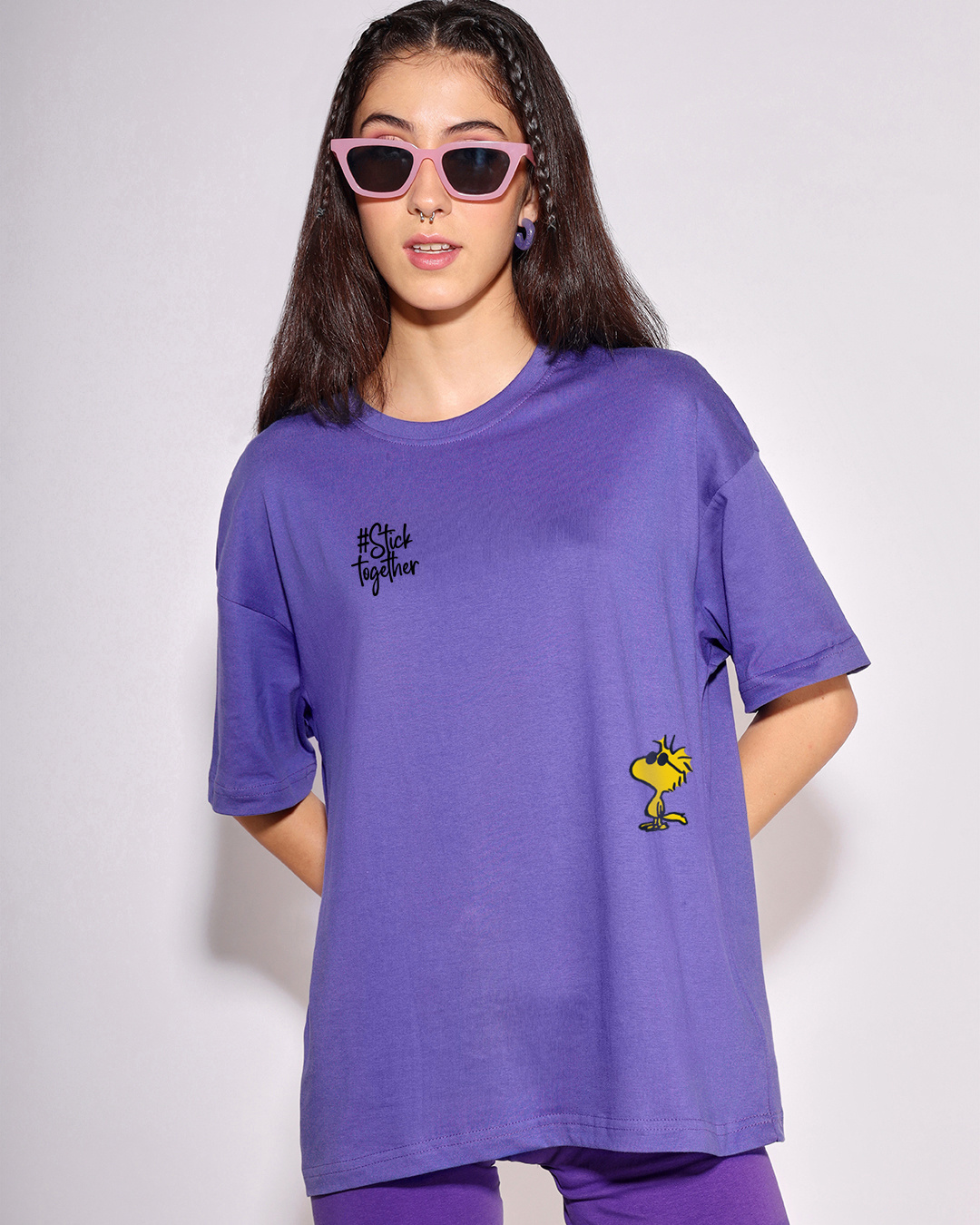 Buy Women's Blue Cool Pals Graphic Printed Oversized T-shirt Online at ...