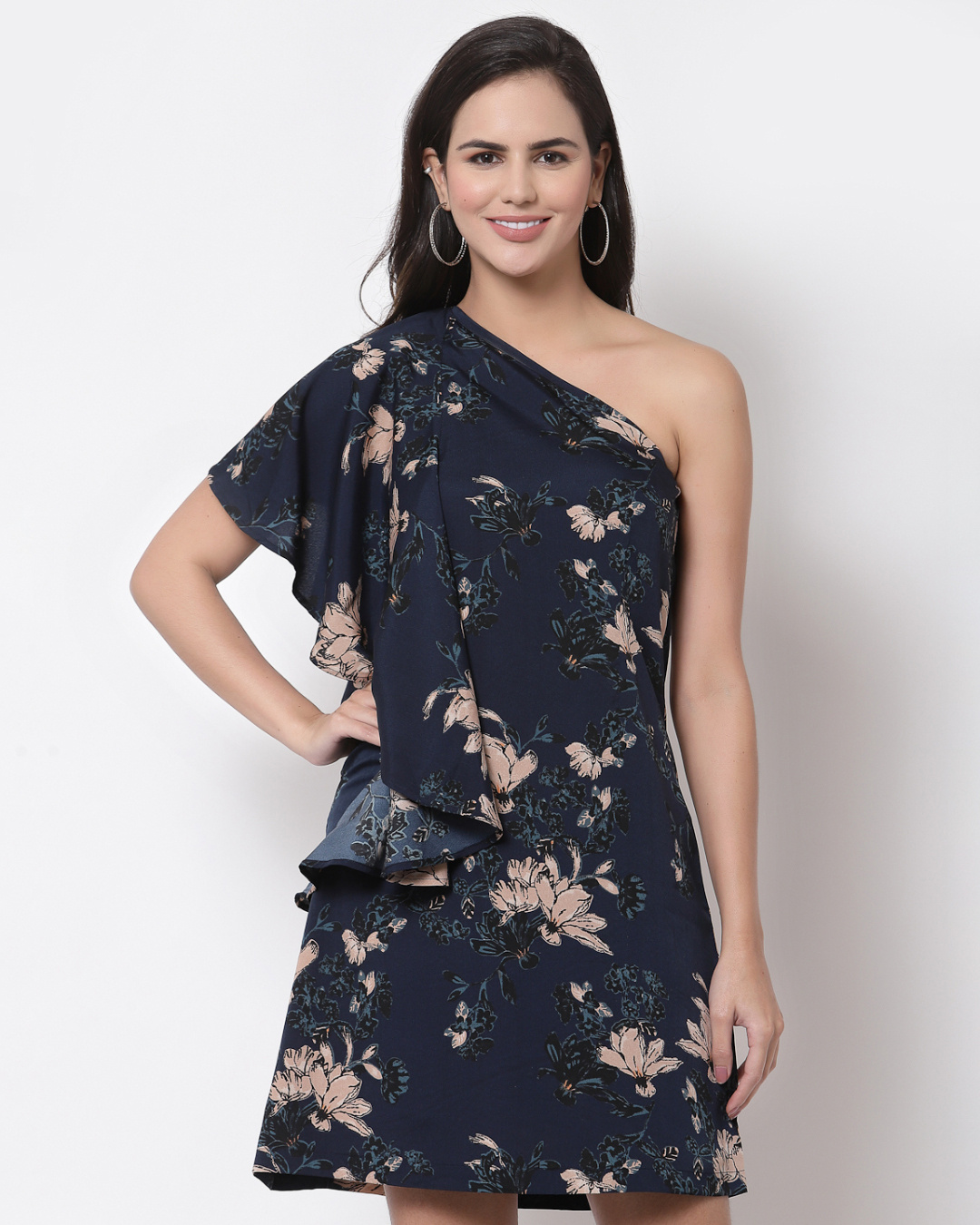 Buy Women's Blue Floral Print Dress Online at Bewakoof